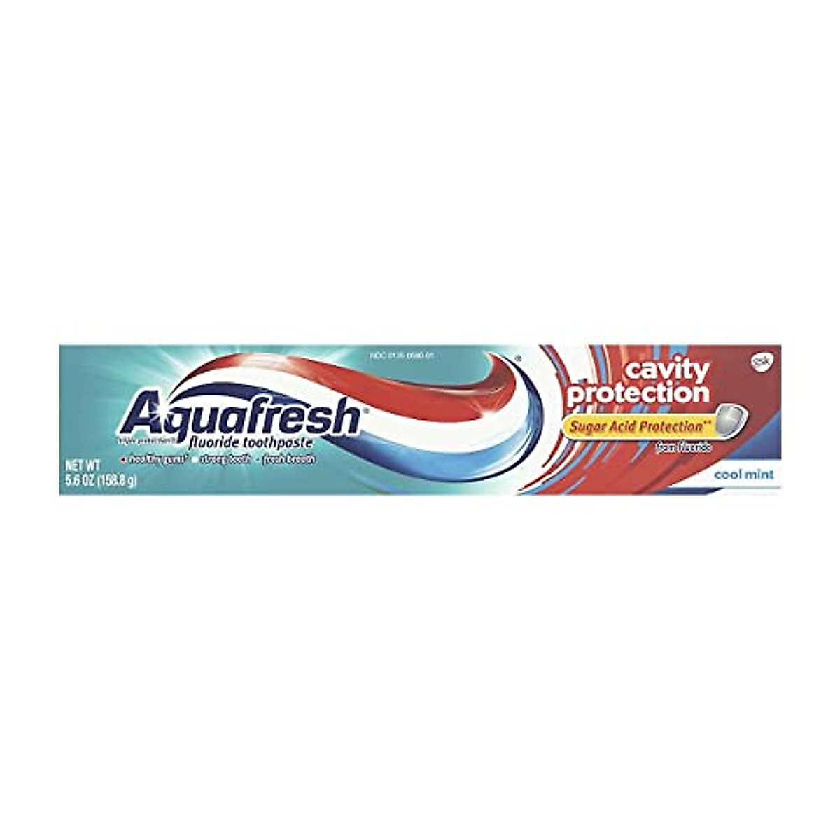 Aqua Fresh Cavity Protection Fluoride Toothpaste Cool Mint -5.6 Ounce (Pack of 2)