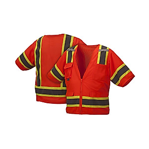 Pyramex RVZ3420X2 RVZ34 Series Vest Orange Class 3 Surveyor - Size 2XL