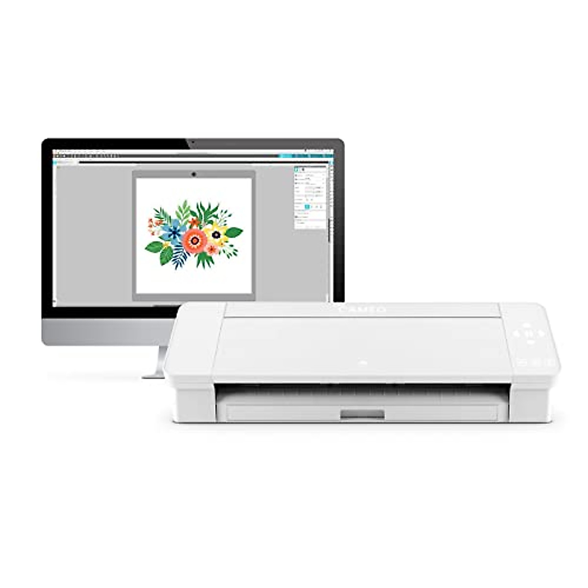 Silhouette Cameo 4 with Bluetooth, 12x12 Cutting Mat, Autoblade 2, 100 Designs and Silhouette Studio Software - White Edition