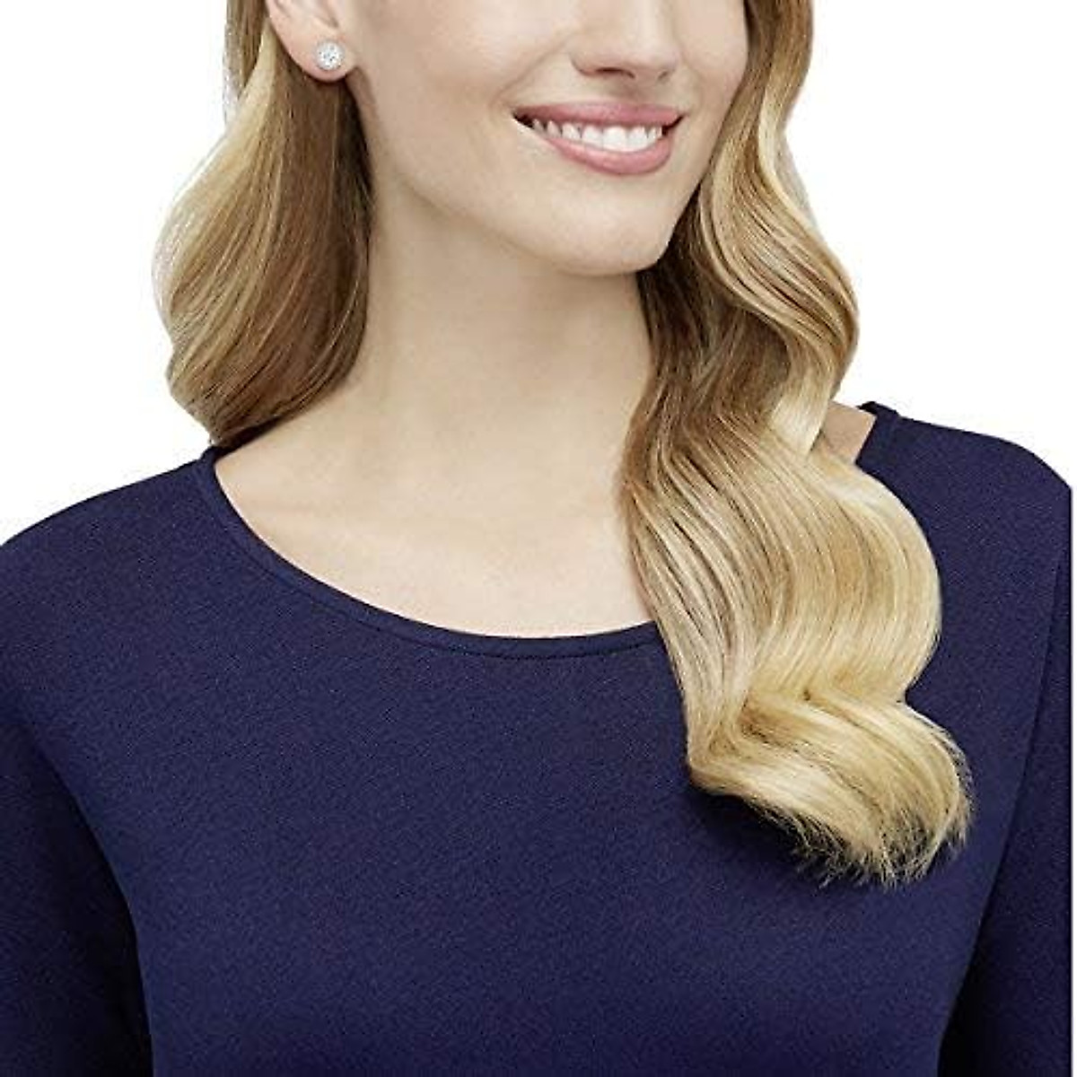 SWAROVSKI Una Angelic Stud Pierced Earrings, Rhodium Finish, Clear Crystal