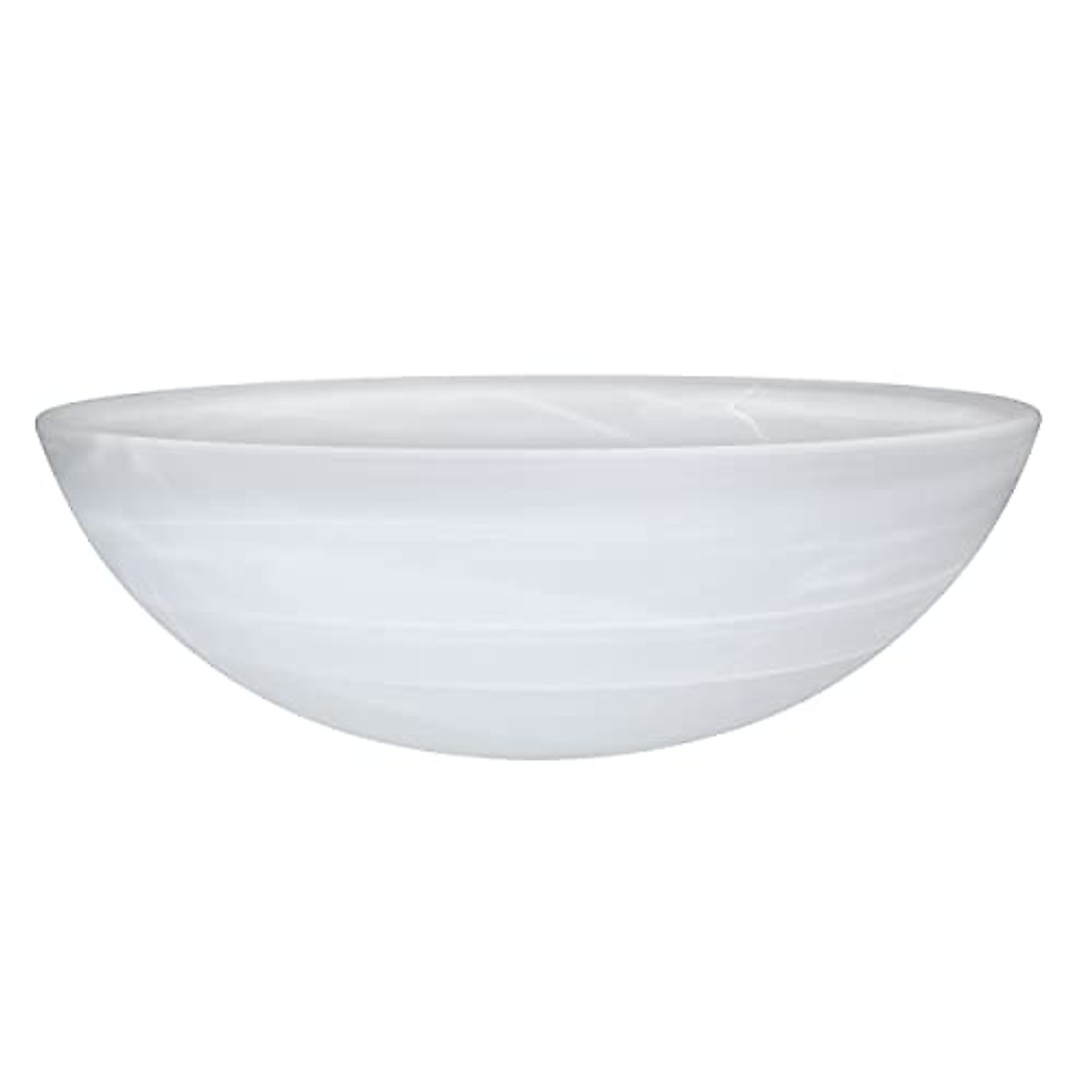 Aspen Creative 23141-11 Alabaster Shade for Medium Base Socket Torchiere, Swag Lamp and Pendant, 15-3/4" Diameter x 5-1/2" High, 1 Pack Replacement Glass