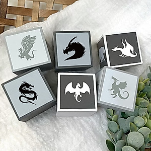 65 Pieces Dragon Stencils for Painting, Small Reusable Dragon Stencil Template DIY Craft Paint Stencils for Painting on Wood Wall Card Rock Decor (Dragon)