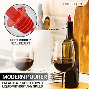 Esatto 50 Pieces Plastic Bottle Pourer or Liquor Spout Pourer - Versatile as a Drink Pourer, Alcohol Pourer Spouts and Syrup Easy Pourer Dispense - Easy Install, Durable, Professional Bar Tool