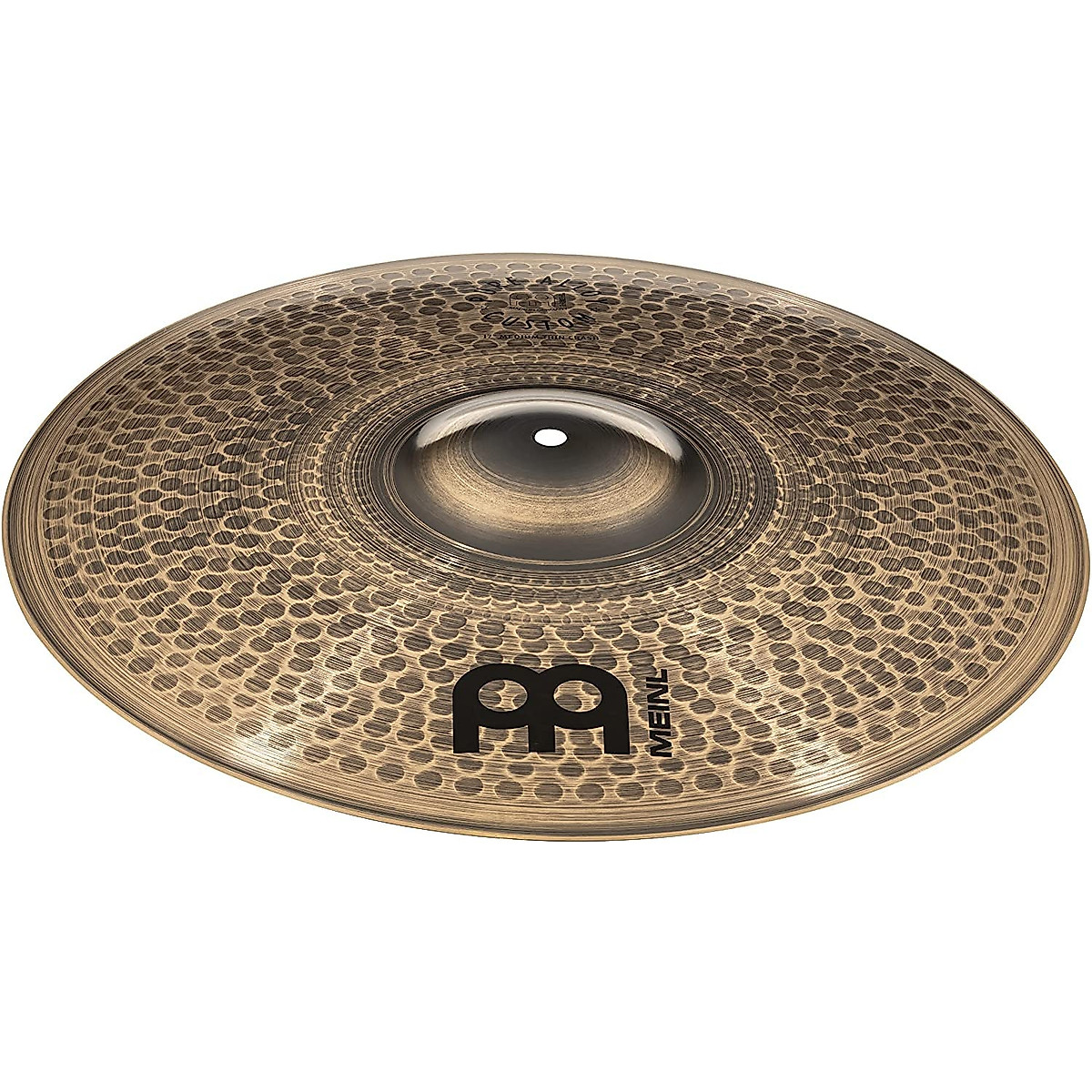 Meinl Cymbals Pure Alloy Custom 17" Medium Thin Crash Cymbal — Made in Germany — Smoked Bronze Finish, 2-Year Warranty (PAC17MTC)