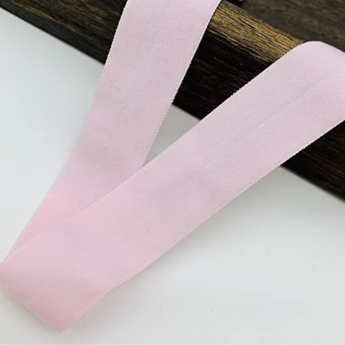 0.4/0.6/0.8/1 Inch Lace Ribbon for Crafts Lace Trim for Sewing Pink Elastic Ribbon Fold Over Spandex Elastic Band for Sewing Lace Trim Waist Band Garment Accessory