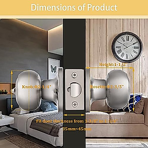 Knobonly 2 Pack Keyed Alike Door Knobs with Lock and Key, Entry Door Lock with Same Keys, Front Door Handles Lock with Key, Brushed Nickel Door Knobs with Lock and Keyes