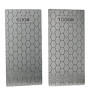 Jewboer 5 Pieces Diamond Sharpening Stone Set,Diamond Lapping Plate Coarse/Medium/Fine Grit Sharpener,400/600/800/1000/1200 Grit