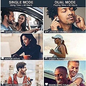 QW True Wireless Earbuds, Bluetooth 5.0 Wireless Headphones with Charging Case in-Ear TWS Earphones Hi-Fi Stereo Sound Headset for Workout Running Travel AirBuds