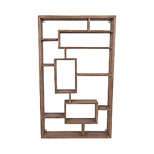 Sagebrook Home Wooden Geometric Wall Shelf