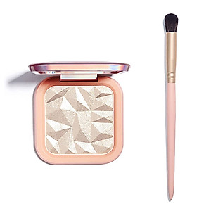 CHPBOLLY Highlighter Makeup Palette Face Highlighter Palette Shiny Contour Highlight Makeup Illuminator Highlighter Concealer Palette with brush Glow Illuminator for Face & Body Women Cosmetics (gold set)