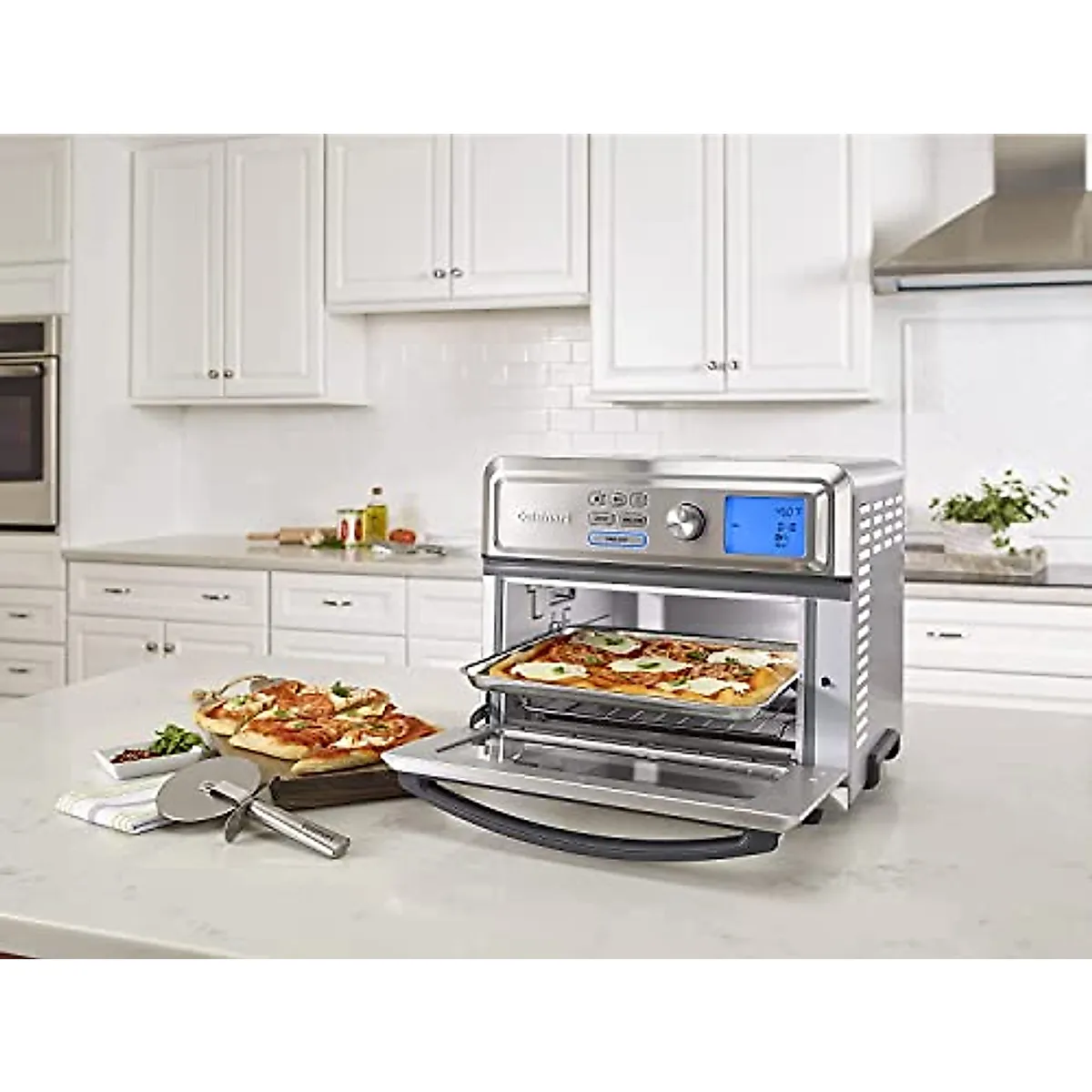 Cuisinart TOA-65 Digital AirFryer Toaster Oven, Premium 1800-Watt Oven with Digital Display and Controls – Intuitive Programming, Adjustable Temperature Settings and Cooking Presets, Stainless Steel