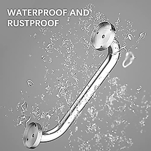 12 Inch Satin Brushed Nickel Shower Grab Bar - 1" Diameter, iMomwee Stainless Steel Bathroom Grab Bar Handle, Balance Bar for Shower and Wall, Safety Hand Rail Support, Handicap Elderly Assist Handle