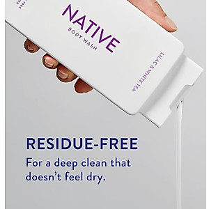 Native Body Wash Contains Naturally Derived Ingredients | For Women & Men, Sulfate, Paraben, & Dye Free Leaving Skin Soft and Hydrating | Lilac & White Tea 18 oz - 2 Pk