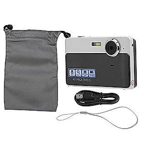 Digital Cameras for Photography, 40MP Vlogging Camera 16X Digital Zoom, Compact Pocket Camera with 2.4 Inch IPS Screen, Portable Camera for Teens Students Seniors (Black)