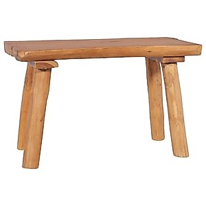 vidaXL Solid Teak Wood Garden Bench - Indoor and Outdoor Wood Bench, Home and Patio Accent Furniture Piece, Ideal for Entryway, Hallway, and Living Room