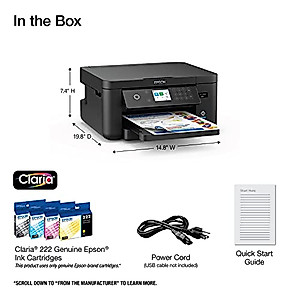 Epson Expression Home XP-5200 Wireless Color All-in-One Printer with Scan, Copy, Automatic 2-Sided Printing, Borderless Photos, 150-Sheet Paper Tray and 2.4" Color Display,Black