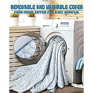 Mattress Topper Queen, 4 Inch Gel Memory Foam Mattress Topper, Cooling Mattress Pad Cover for Back Pain, Bed Topper with Breathable & Skin Friendly Cover, Soft & Support, CertiPUR-US Certified