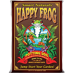 FoxFarm FX14047 Happy Frog 2 Cubic Feet/51.4 Quart Ph Adjusted Pre-Mixed Plant Garden Potting Soil Mix for Indoor and Outdoor Plants