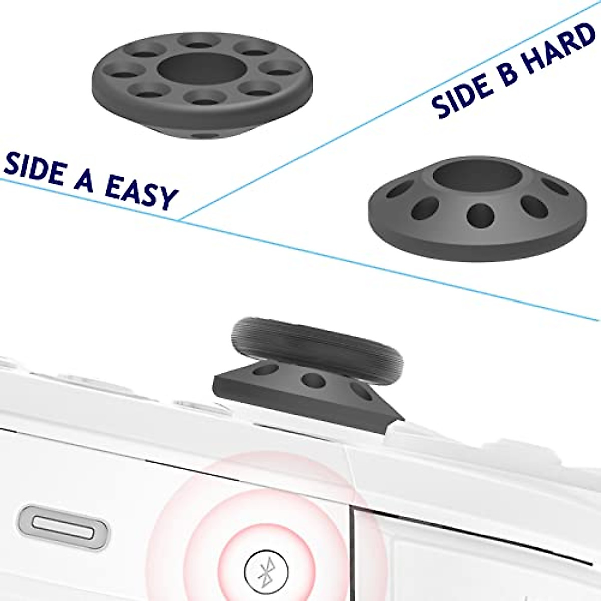 Murciful Silicone Soft Precision Rings Aim Assist Rings Motion Control Compatible with Playstation 5,Playstation 4,Xbox, Xbox one,Xbox Series X,Pc Gamepads,Power A（5 Black 5 White 5 red 5 Green）