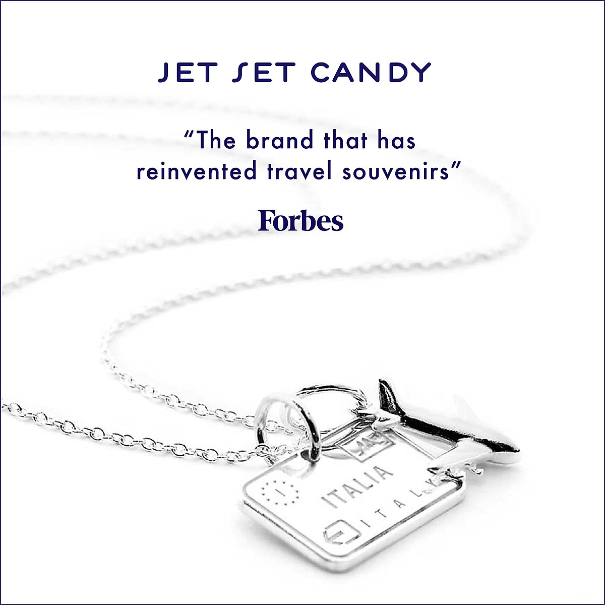 Jet Set Candy Sterling Silver Mini Airplane Travel Charm