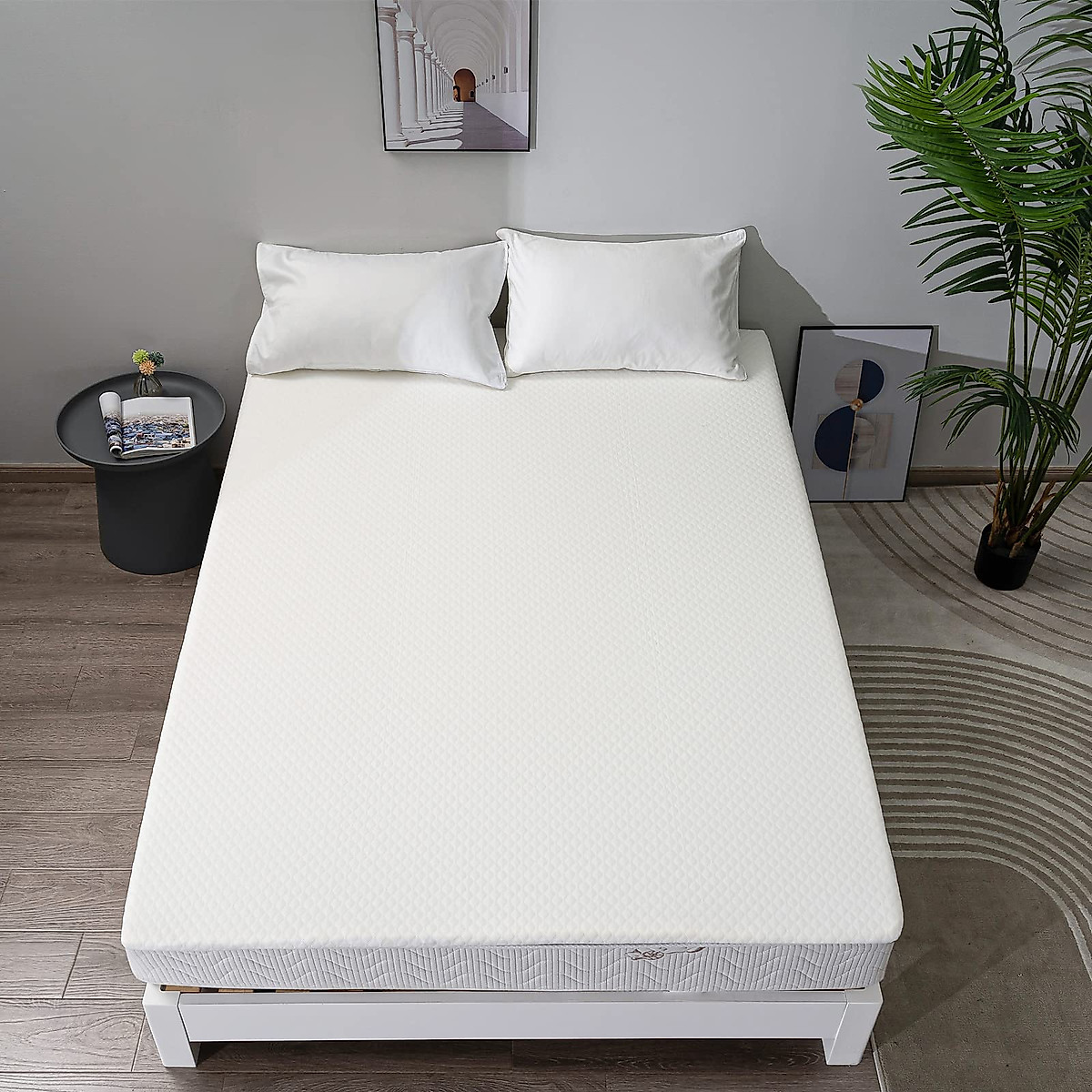 3 in 1 Wedge Bed Mattress Elevator, Topper or Under Bed Leg Elevation 7-Inch Incline Foam Support, Ideal Wedge Mattress for Acid Reflux, Neck & Back Pain, Heartburn, Germs, Snoring, King