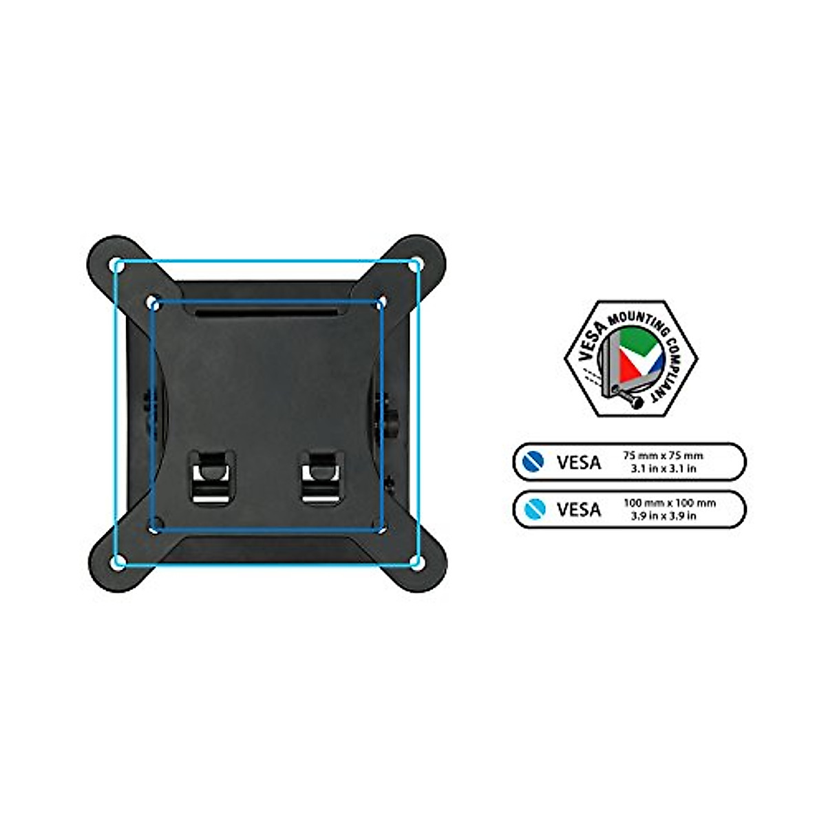 Mount-It! Small TV Monitor Wall Mount | Quick Release | Fits 13-32 Inch LCD/LED Screen | Max 33 Lbs | Slim Tilting Design | Easy Installation