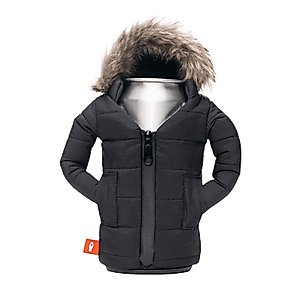 Puffin - The Pahka Parka - Insulated 12 oz Can Cooler I Beer Bottle & Soda Can Insulator, Keep Drinks and Beverages Cold - Black