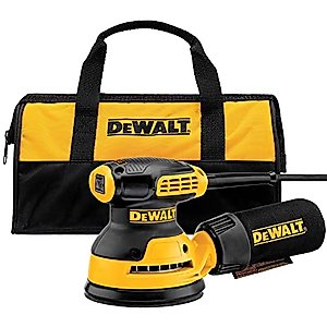 DEWALT 20V MAX Orbital Sander Kit, 5 inch, 3 amp, Corded, 12,000 OPM (DWE6421K)