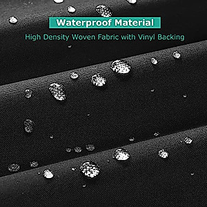 SunPatio Outdoor Heavy Duty Waterproof Grill Cover Compatible for Smoke Hollow Pit Boss Gas/Charcoal Grill and More, UV Resistant Barbecue 79 Inch Cover with Sealed Seam, All Weather Protection, Black