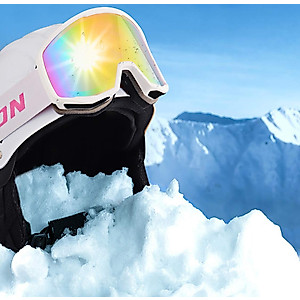 EXP VISION Ski/Snowboard Goggles for Men Women, OTG Snow Goggles Anti Fog UV Protection