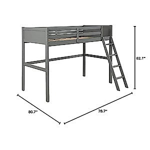 L-Shaped Twin Over Full Bunk Beds, Solid Wood Loft Beds with Cabinet and Ladder, Converted Bunk Bed Frame with Full-Length Guardrail