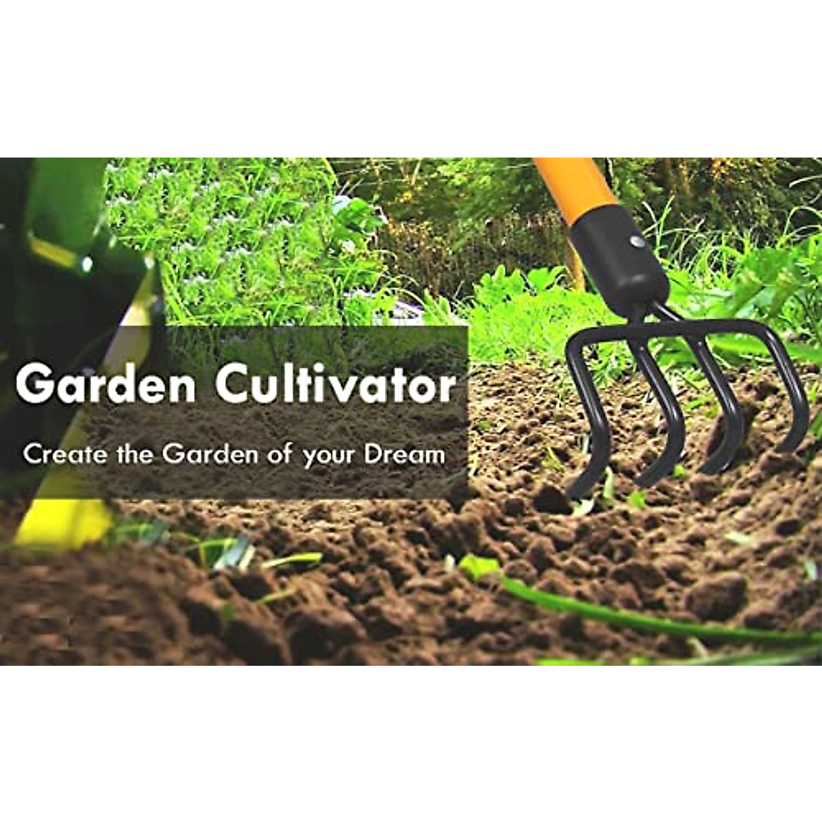 Garden Cultivator (2 Pack)– Sturdy Hand Tiller/Cultivator – Heavy Duty Blade for Digging, Loosening Soil and Weeding – Equipped with Rubber Grip Handle for a Strong Hold – Rust Resistant