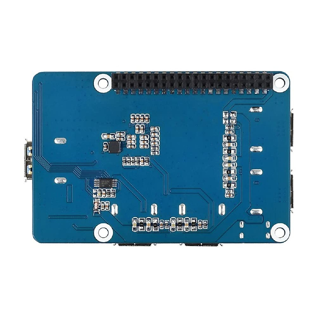 USB 3.2 Gen 1 HUB HAT for Raspberry Pi,4X USB 3.2 Gen1 Ports,4X USB 3.2 Gen1 Ports,Compatible with USB 3.0 / 2.0 /1.1,Driver-Free