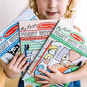 Melissa & Doug My First Paint With Water Activity Books Set - Animals, Vehicles, and Pirates - FSC Certified