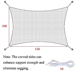 TK-PINLI 10' x 13' Rectangle Sun Shade Sail UV Block for Outdoor Patio Garden
