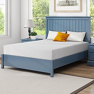 IULULU Full Mattress, 10 Inch Memory Foam Mattresses in a Box Medium Feeling, Bamboo Charcoal Gel Infused Bed in a Box with Fabric Cover, Made in USA, CertiPUR-US Certified, White,JI-SOFT-10F