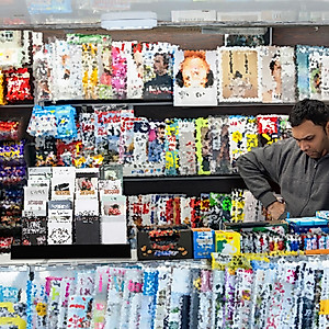 Queekay 6 Tier Wire Countertop Rack black Comic Book Holders Wide Wire Magazine Rack Tabletop Display Stand for Table Top Book Brochure Literature Comic Greeting Card Shelf Holder Stand