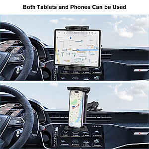 OHLPRO Car Tablet Holder - Heavy Duty Drill Base, Compatible with iPad Samsung Tab 5"-13" Tablet and Phone, Car Tablet Mount for Truck/Business Vehicle/Desktop/Wall, etc.