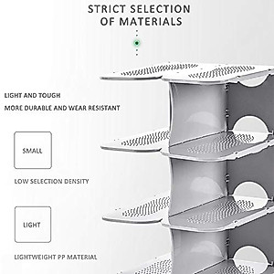 ACPOP Shoe Slots Organizer, Adjustable Shoe Rack,Better Stability Shoe Organizer,Shoe Stacker,Space Saver,Pack of 6,Grey