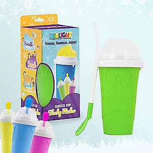 Benlight Slushy Cup | Travel Portable Instant Slushie Maker Cup Double Layer | TIK TOK Quick Frozen Magic Squeeze Cup | Homemade Milk Shake Coca Cola Ice Maker | Slushy Maker Cup for Kids & Family