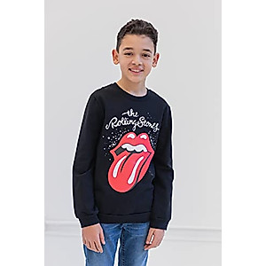 Rolling Stones Big Boys Fleece Pullover Sweatshirt Black 16