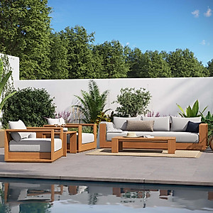 Modway Tahoe Outdoor Furniture, OneSize, Natural Light Gray