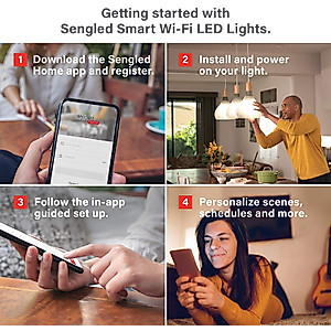 Sengled Smart Light Bulb, WiFi Light Bulbs That Work with Alexa & Google Home, No Hub Required, Smart LED Light Bulb A19 Soft White Light (2700K), 2 Pack