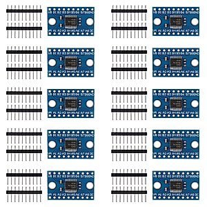 Dorhea 10PCS TXS0108E 8 Channel Level Conversion Module High Speed Full Duplex 8 Way Bi-Directional Converter 8-Bit Logic Level Module Shifter 3.3V 5V Compatible with Raspberry Pi