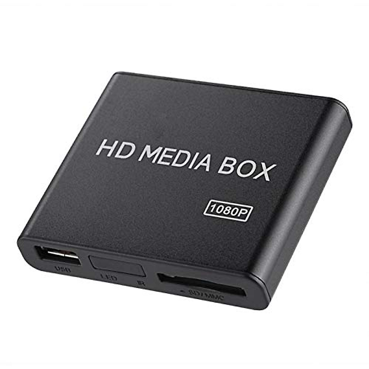 HD Media Player Box 110-240V Full HD Mini Box Media Player 1080P Media Player Box Support USB MMC RMVB MP3 AVI MKV.(Black)