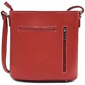 WESTERN ORIGIN American Flag Stars and Stripes Rhinestone Studs Crossbody Handbag USA Patriotic Women Purse Leather Single Shoulder Bag (Red White Blue2)