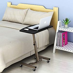 Le Crozz Height Adjustable Mobile Laptop Stand Desk Rolling Cart, Height Adjustable from 28'' to 33''