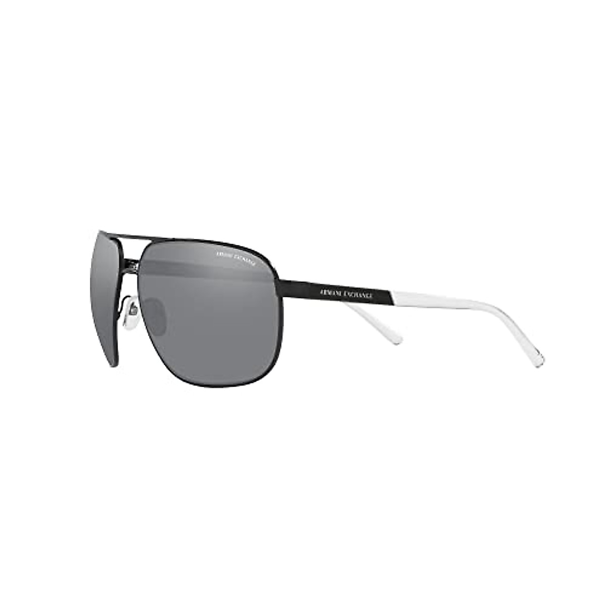 A|X ARMANI EXCHANGE Men's AX2040S Pilot Sunglasses, Light Grey Mirrored Black, 64 mm