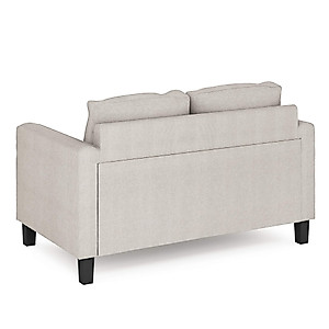 Furinno Bayonne Modern Upholstered Loveseat/Sofa Couch for Living Room, Fog