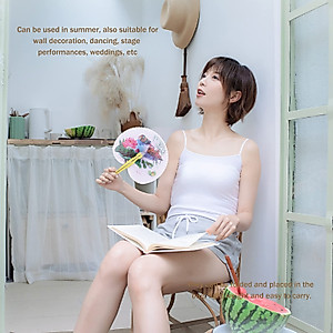 jojofuny 6 Pcs Folding Small Fan Foldable Miss Paper White Fan